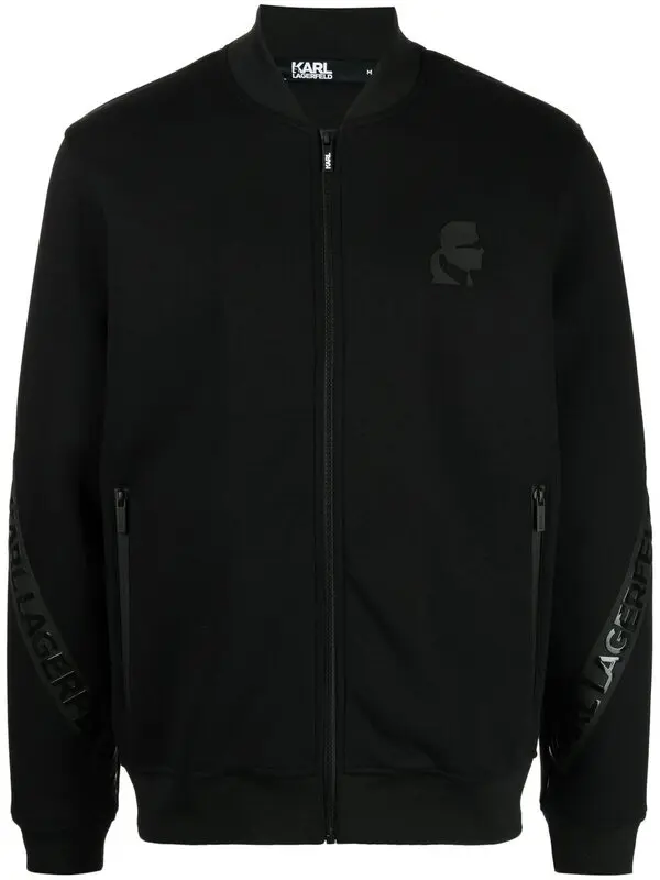 Karl Lagerfeld Logo-print Zip-up Bomber Jacket