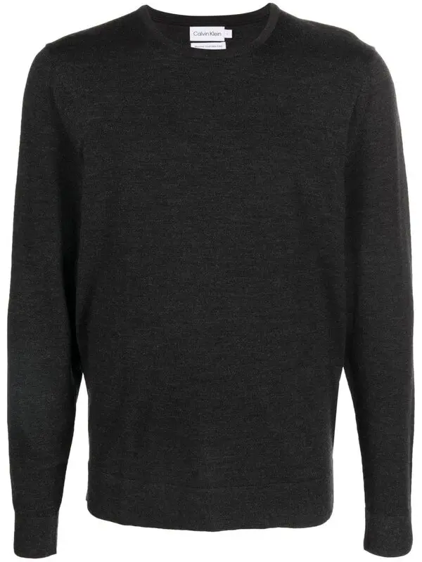 Calvin Klein Wool Crewneck Jumper - Black