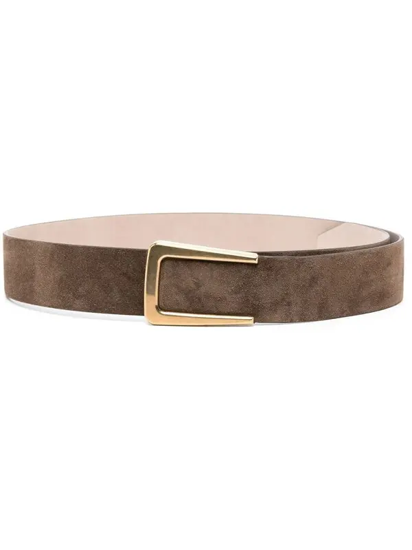 Brunello Cucinelli Clip-on Buckle Suede Belt