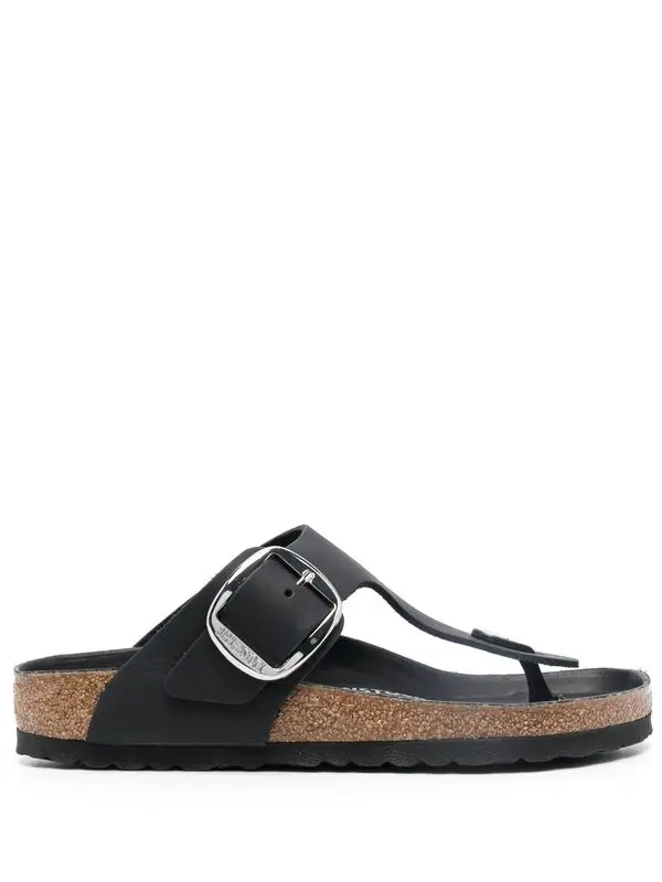 BIRKENSTOCK Gizeh Big Buckle 35mm Slides - Black