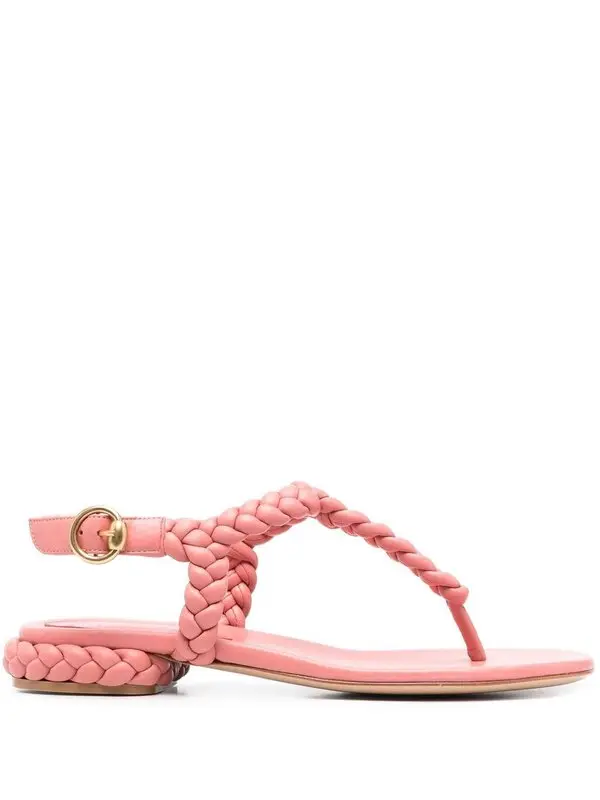 GIANVITO ROSSI Ravello Leather Flat Sandals