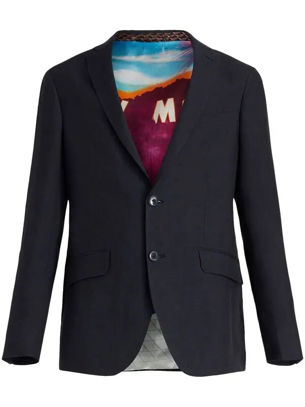Etro Single-breasted Tailored Blazer - Black