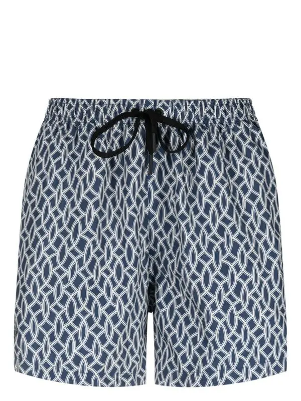 Tagliatore Abstract-pattern Swim Shorts