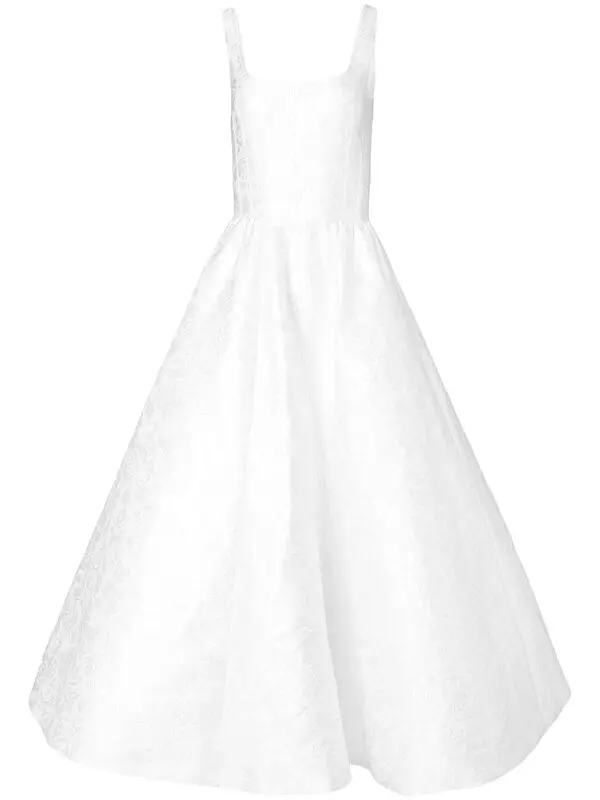 Carolina Herrera Patterned Jacquard Midi Dress