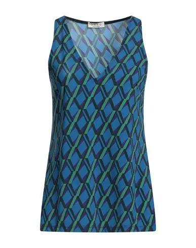 SIYU Geometric-print Sleeveless Top - Blue