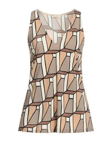 SIYU Geometric-print Jersey Top - Beige