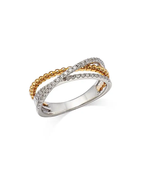 Bloomingdale'S Diamond Crossover Ring, 0.25 Tcw