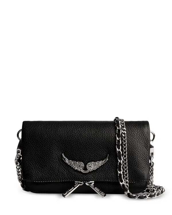 Zadig&Voltaire Zv Rock Nano Leather Bag - Noir Silver
