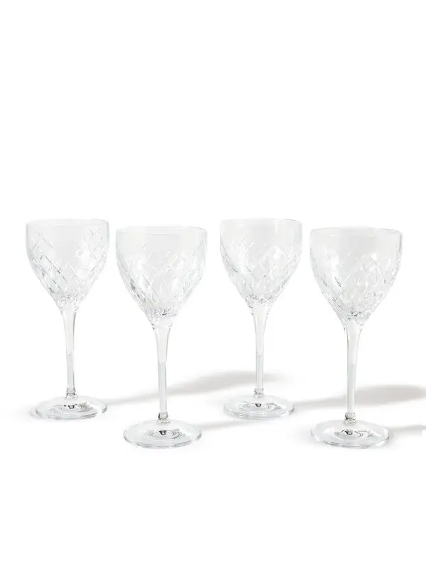 SOHO HOME Barwell Set Of Four Crystal Red Wine Glasses - Neutrals