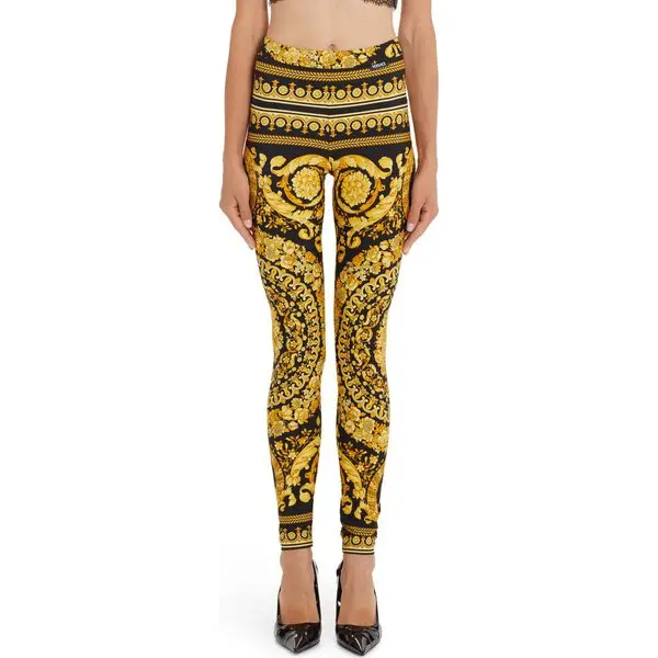 Versace Barocco Print Leggings