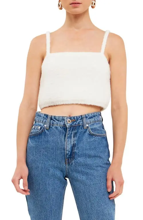 English Factory Fuzzy Crop Tank