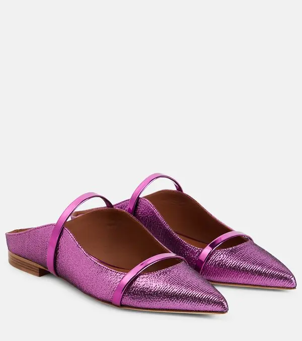 MALONE SOULIERS Maureen Lurex® Slippers - Purple