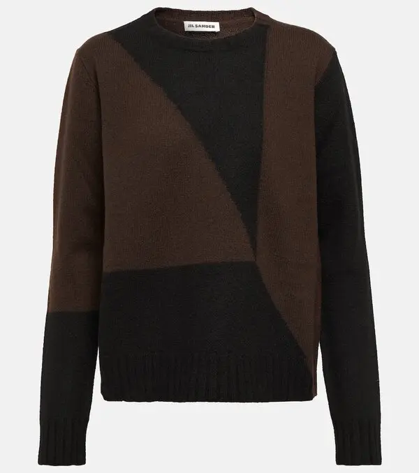 JIL SANDER Intarsia Virgin Wool Sweater - Multicoloured