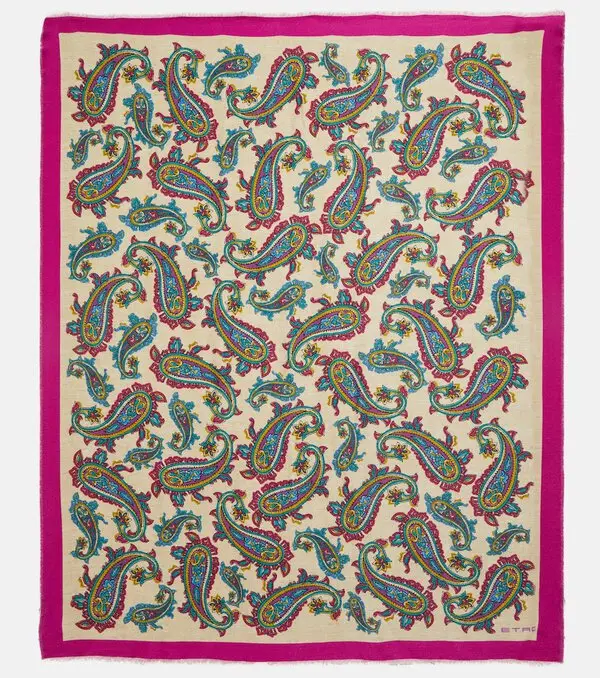 Etro Paisley Virgin Wool Throw