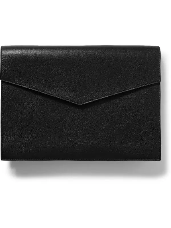 METIER Textured-leather Pouch