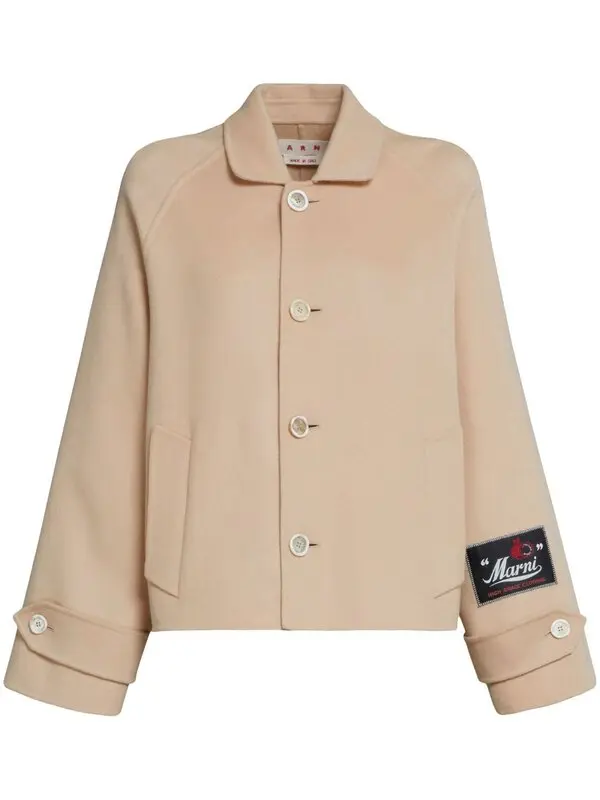 Marni Logo-patch Virgin Wool Shirt Jacket