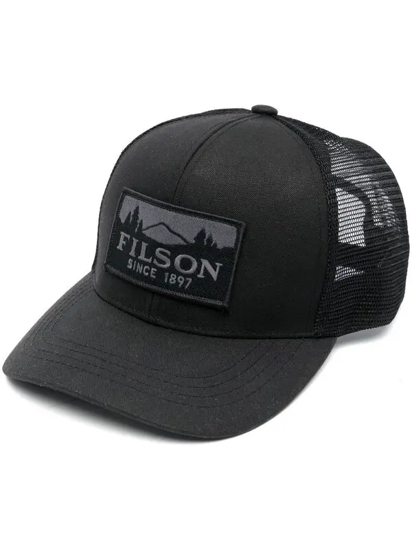 Filson Logo-patch Baseball Cap - Black