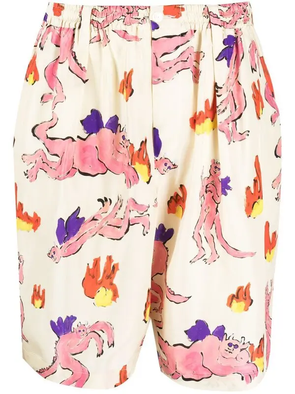 Marni Graphic-print Bermuda Shorts