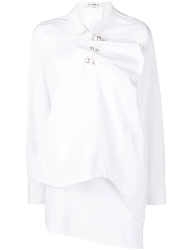 KIMHEKIM Gathered Asymmetric Shirt