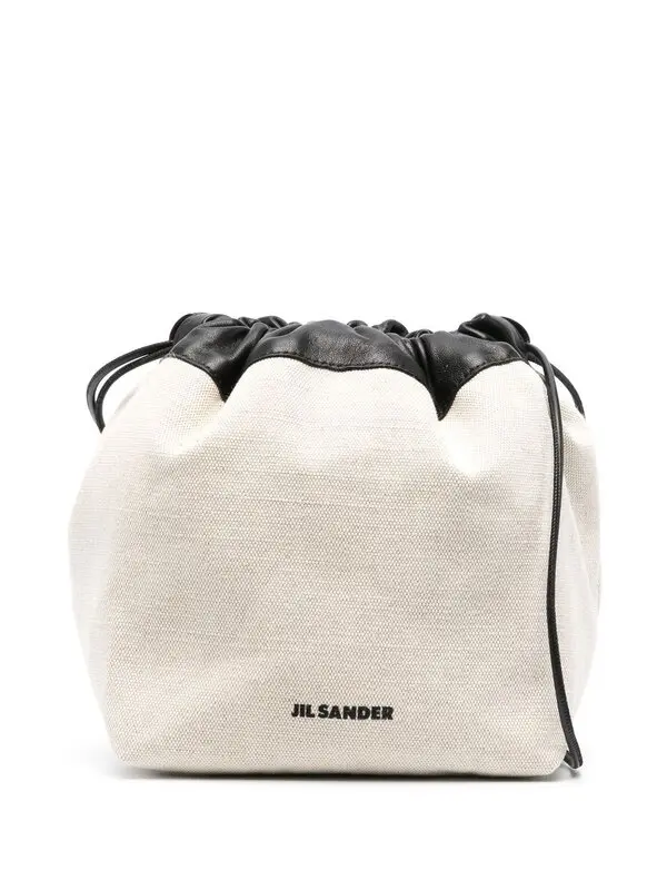 JIL SANDER Logo-print Bucket Bag - Neutrals