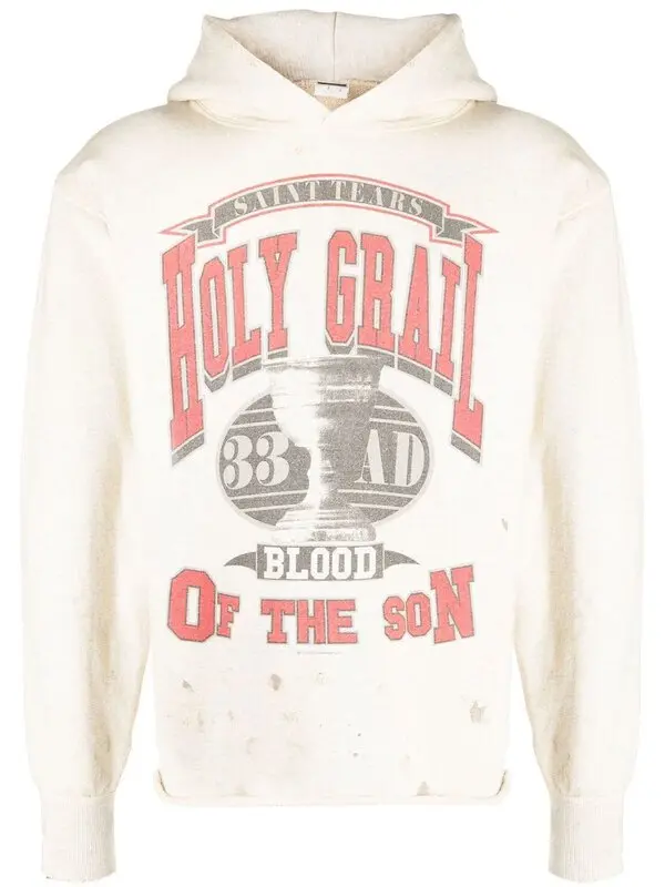 SAINT MXXXXXX Cotton Graphic Print Hoodie