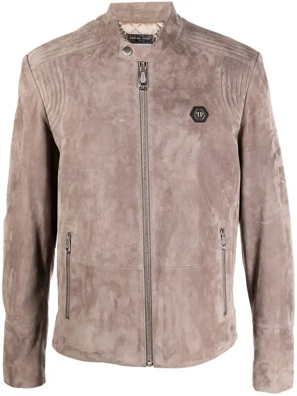 Philipp Plein Suede Padded Jacket