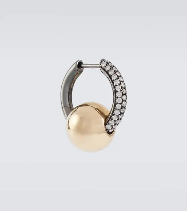 RAINBOW K 14kt Single Earring With Diamonds