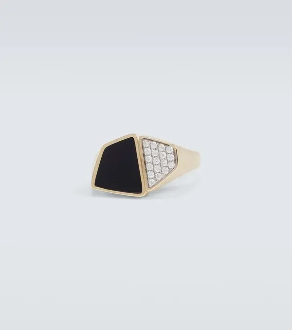 RAINBOW K Esteve 9kt Ring With Onyx And Diamonds