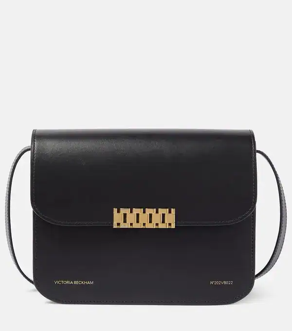 Victoria Beckham Eva Small Leather Shoulder Bag In Black 50% Off