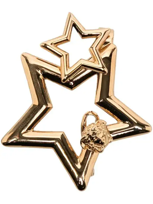 Versace Medusa-Head Star Hair Clip In Gold 24% Off Editorialist