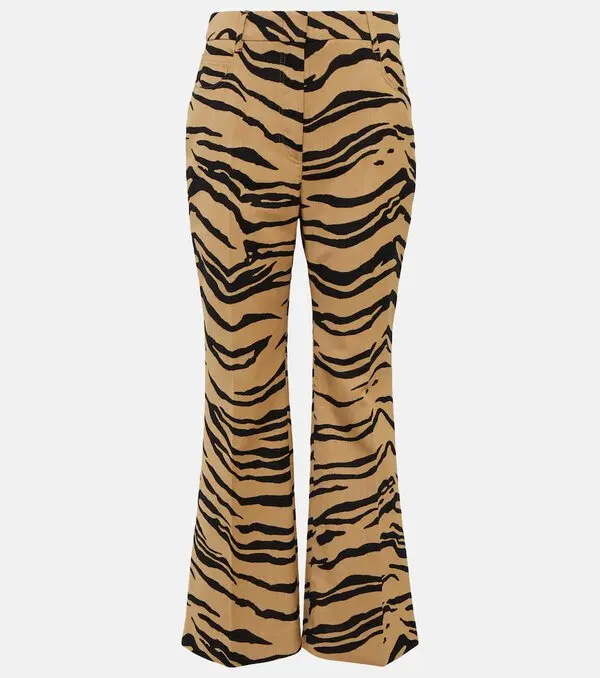 Stella McCartney Tiger-print Flared Pants