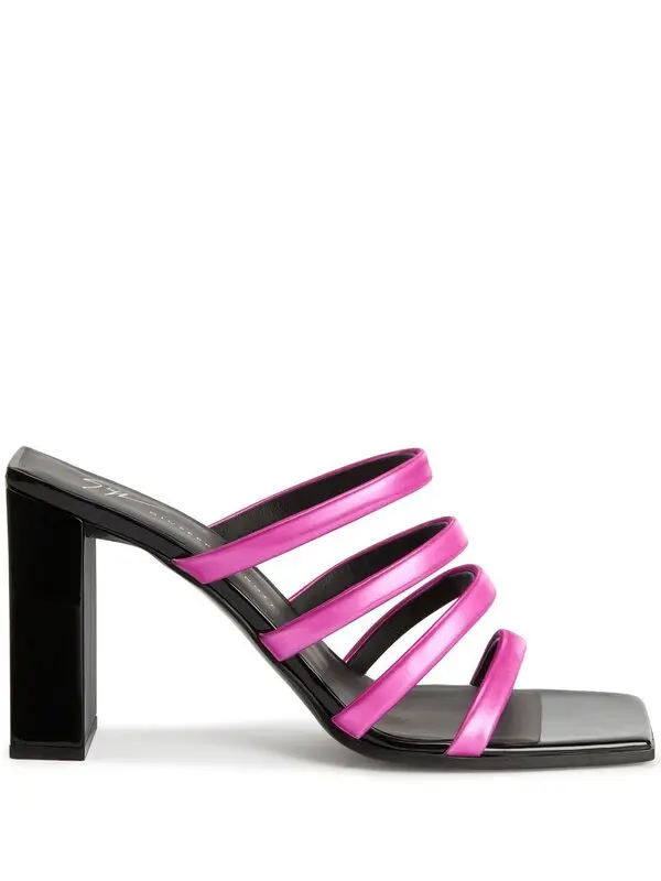 GIUSEPPE ZANOTTI 85mm Shangay Mules - Black