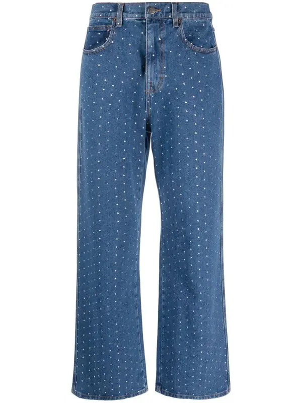 Giuseppe Di Morabito Crystal-embellished Straight Leg Jeans
