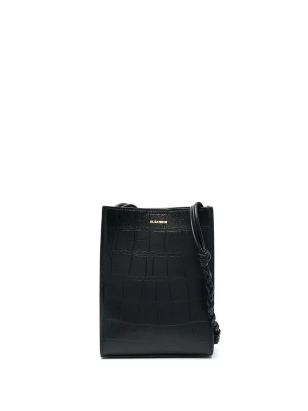 JIL SANDER Crocodile-effect Leather Satchel Bag