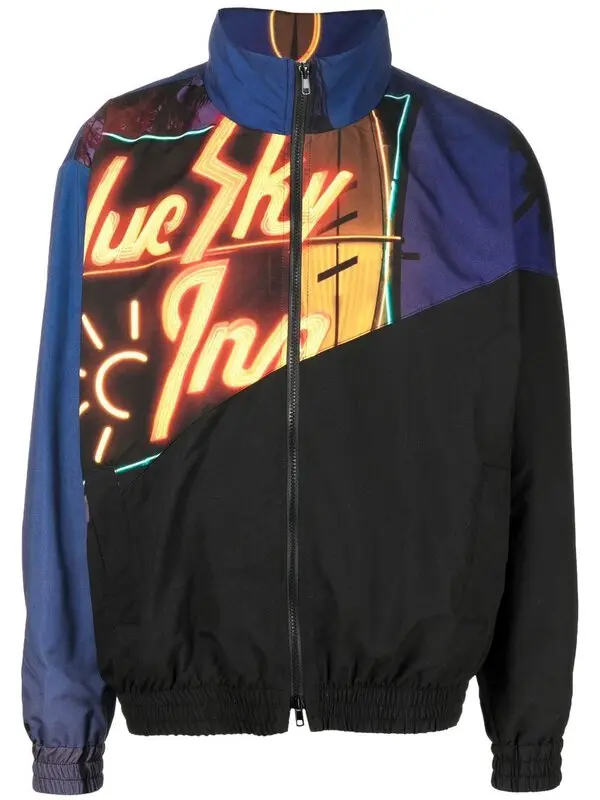 BLUE SKY INN Graphic Print Bomber Jacket