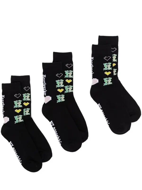 Natasha Zinko Three-pack Knitted Crew Socks