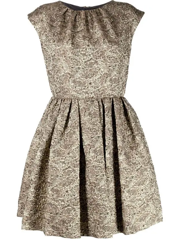 Dice Kayek Floral-jacquard Flared Dress
