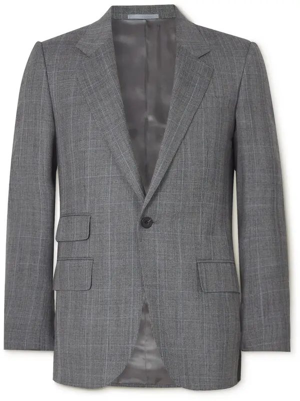 Kingsman Prince Of Wales Checked Wool Suit Jacket