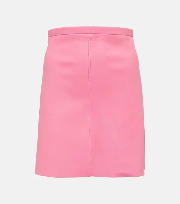Stouls Lucie Leather Mini Skirt - Orange