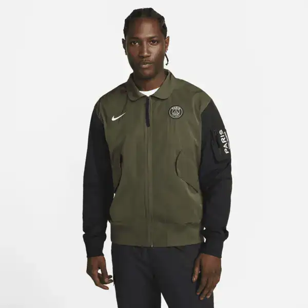 Nike Paris Saint-Germain Unlined Full-Zip Bomber Jacket - Green