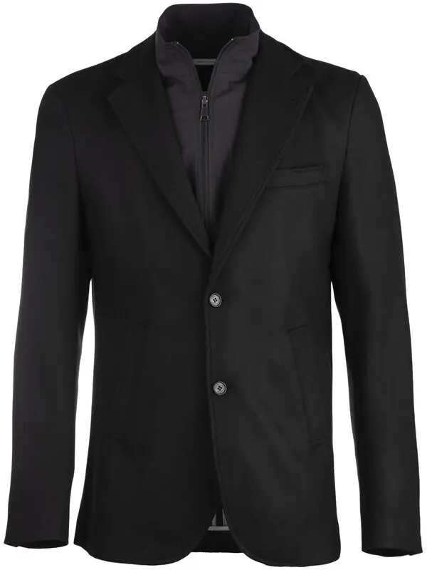 NORWEGIAN WOOL Layered Blazer - Black