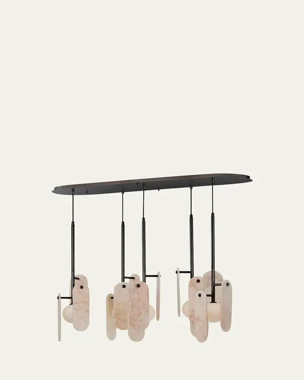 Studio M X Nina Magon Megalith 5-light Onyx Pendant Light