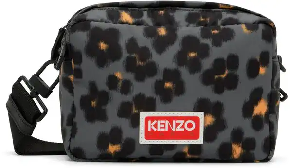 Floral Kenzo Paris Clutch Kenzo Gray Paris Flower Messenger Bag In