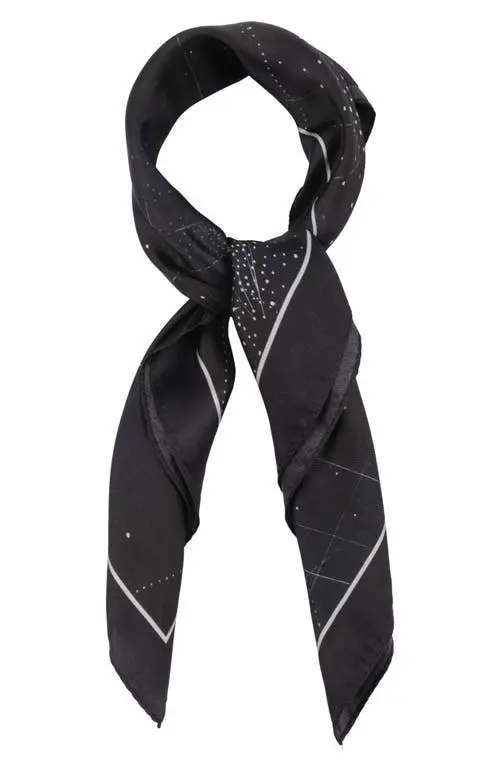 All Saints Valkyrie Constellation Print Silk Twill Scarf - Black ...