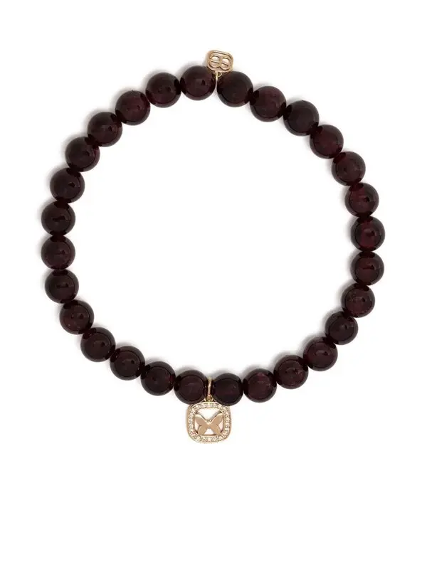 SYDNEY EVAN 14kt Yellow Gold Ruby Beaded Bracelet