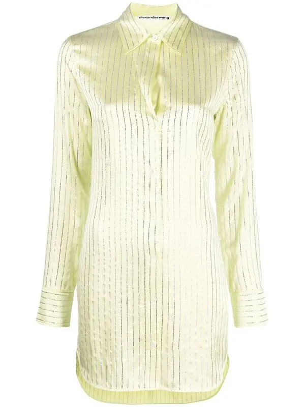 Alexander Wang Crystal Embellished Shirtdress