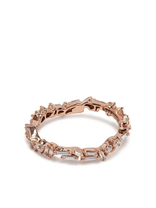 SUZANNE KALAN 18kt Rose Diamond Firework Eternity Ring