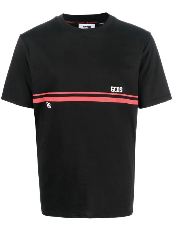 Gcds Logo-print Short-sleeve T-shirt - Black