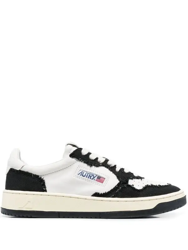 AUTRY Frayed Panels Lace-up Sneakers