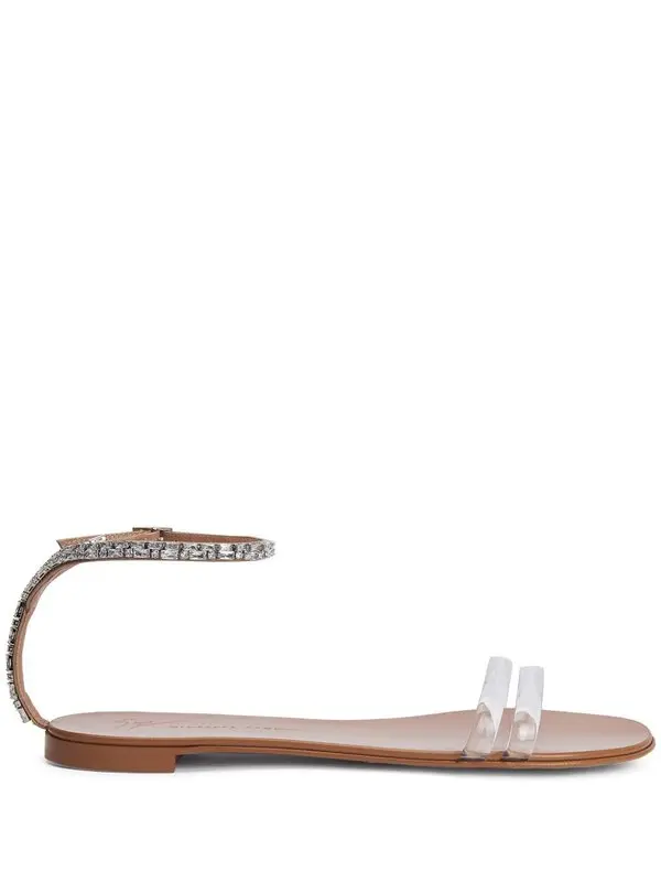 GIUSEPPE ZANOTTI Agathe Plexi Sandals - Silver